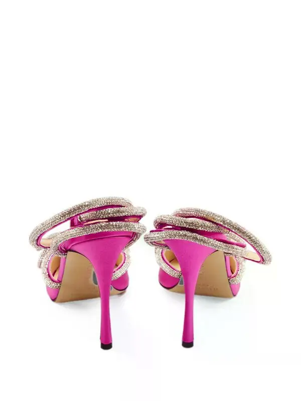 Mach & Mach Double Bow Ankle-strap Pumps