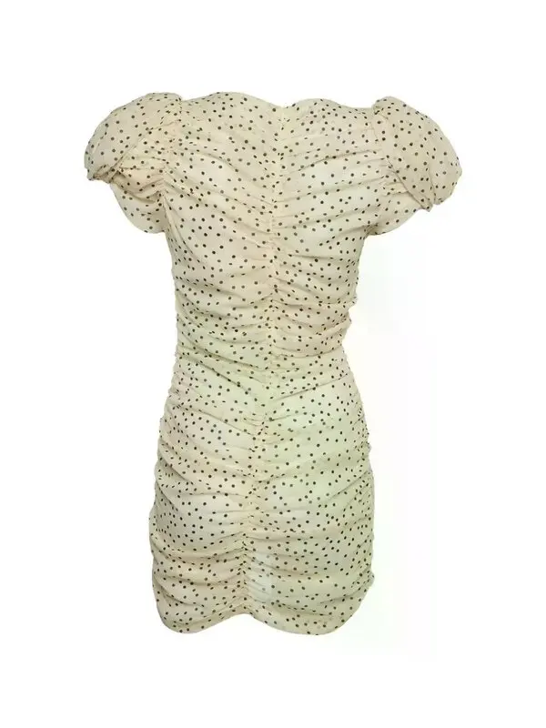 Magda Butrym Polka-dot-print Ruched Mini Dress