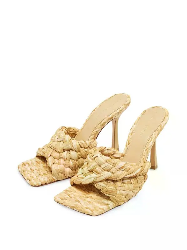 Bottega Veneta Lido Raffia Sandals