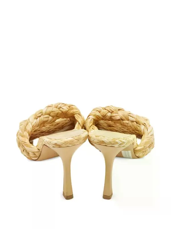 Bottega Veneta Lido Raffia Sandals
