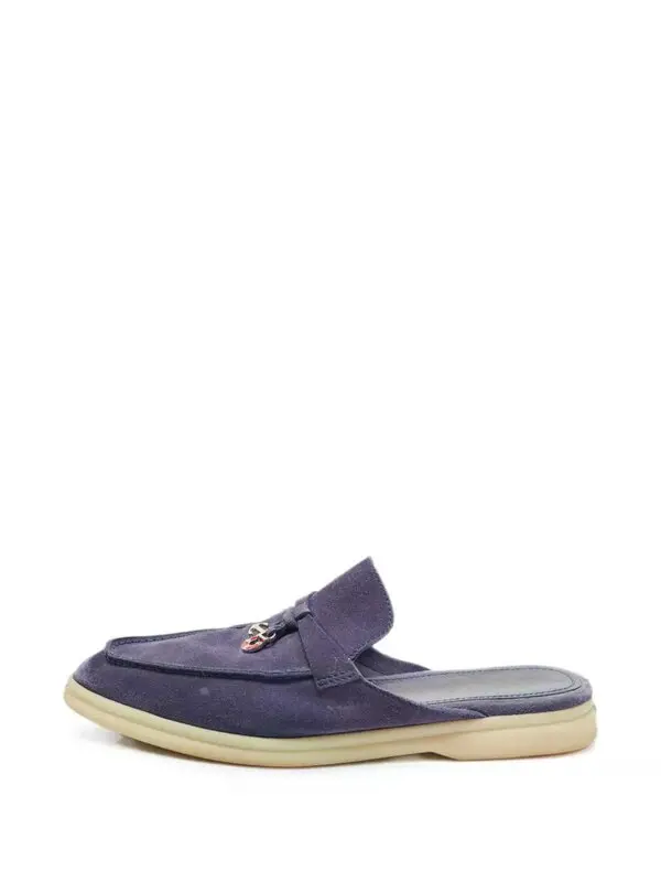 Loro Piana Charms Walk Suede Mules