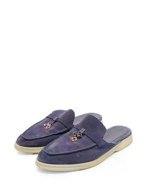 Loro Piana Charms Walk Suede Mules