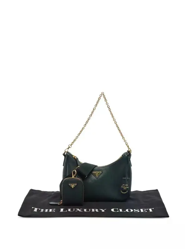 Prada Re-edition 2005 Saffiano Leather Shoulder Bag - Green