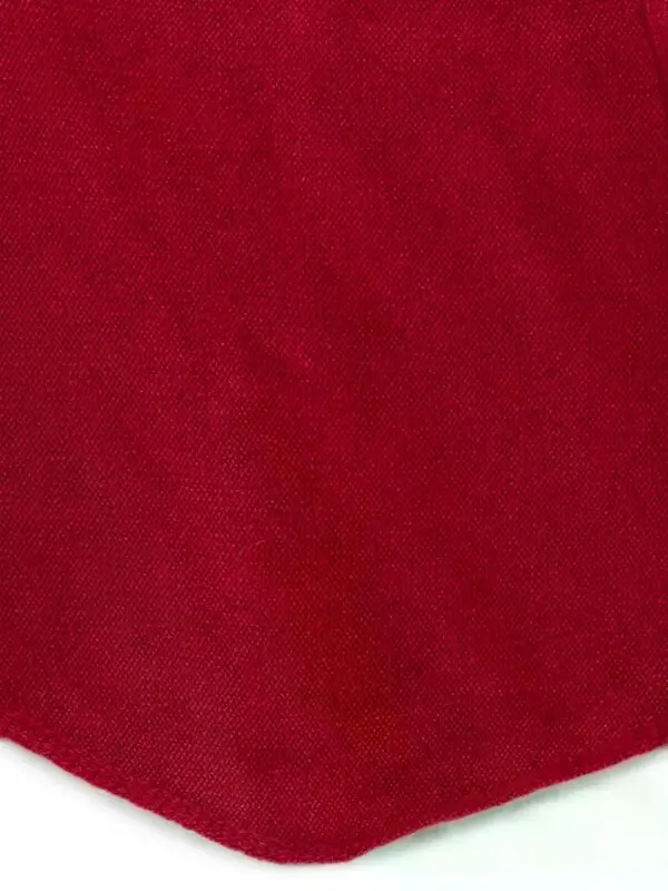 BEYOU Triangular Knitted Scarf - Red