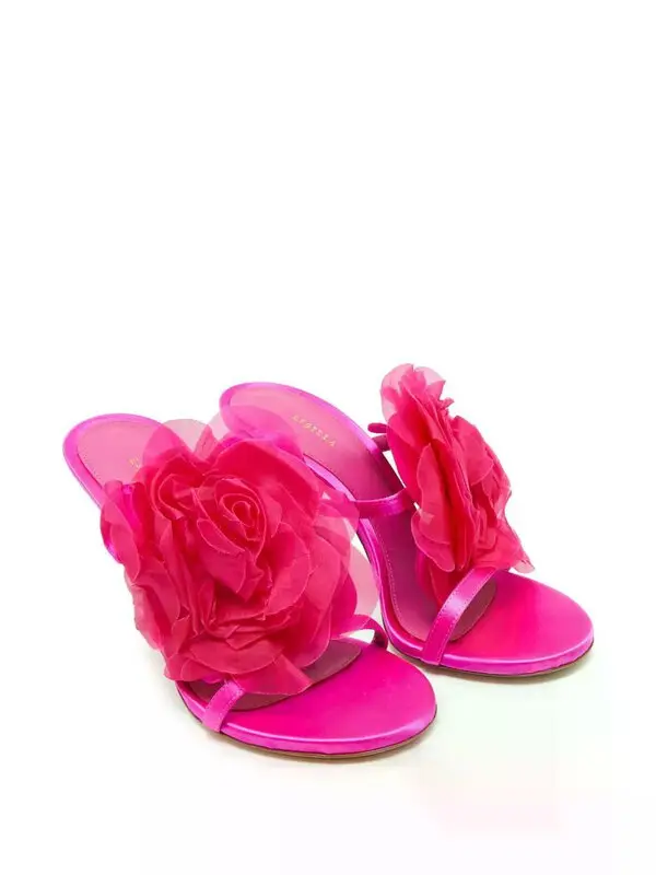 LE SILLA Rose Appliqué High Heel Sandals