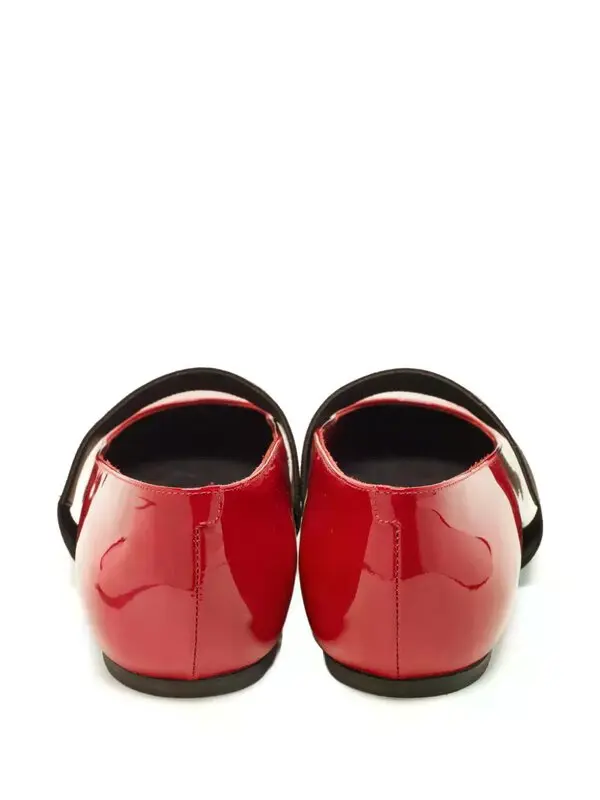 Givenchy Sliced Square-toe Ballet Flats In Patent Leather