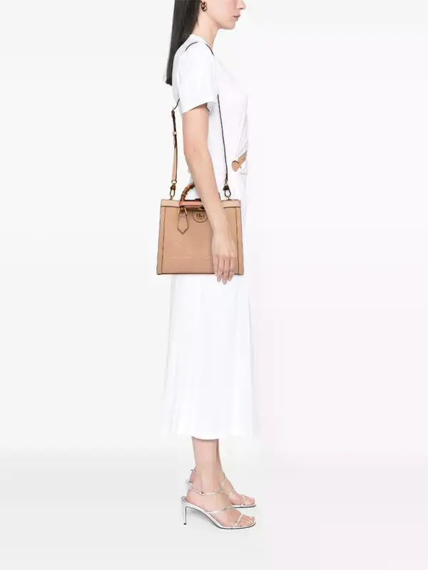 Gucci 2016-2026 Medium Calfskin Bamboo Diana Satchel