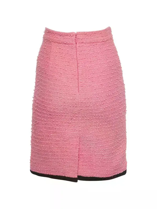 Gucci Tweed A-line Skirt With Gold-tone G-button Embellishment