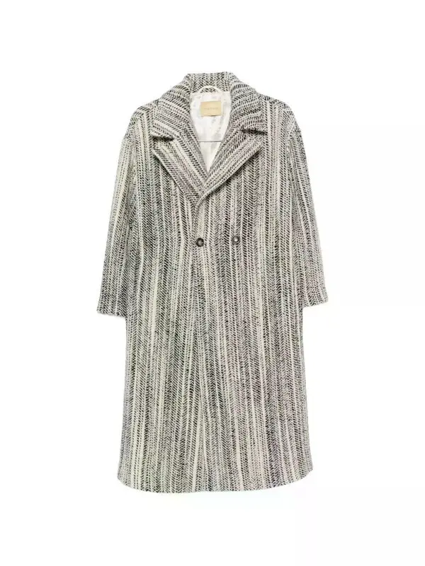 Momoni Chevron-pattern Double-breasted Coat