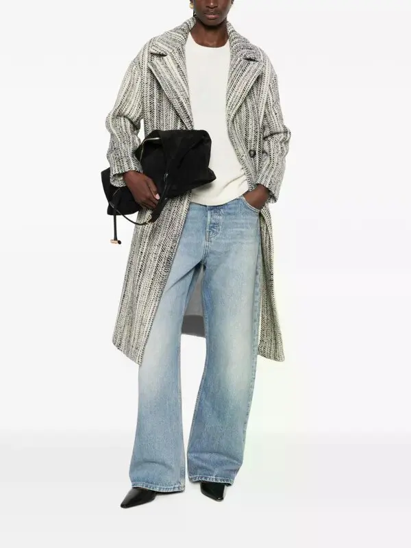 Momoni Chevron Pattern Double-breasted Coat