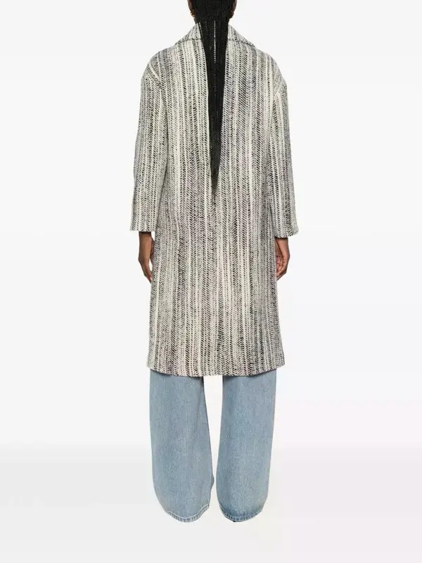 Momoni Chevron Pattern Double-breasted Coat