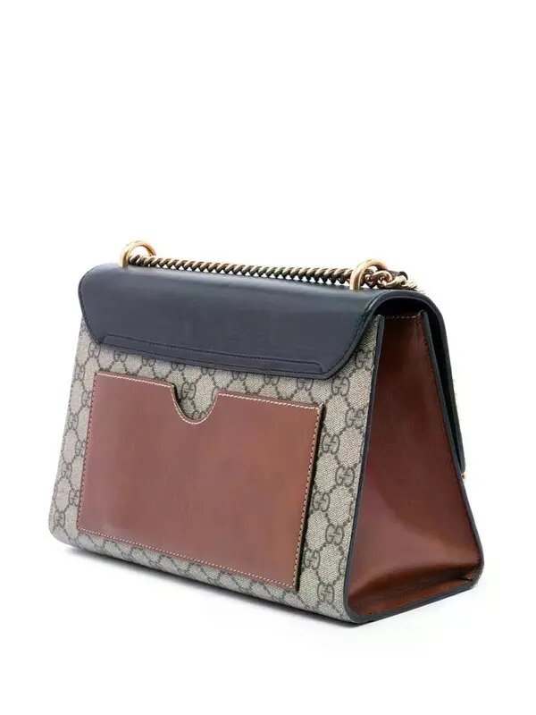 Gucci Gg Supreme Padlock Shoulder Bag - Black