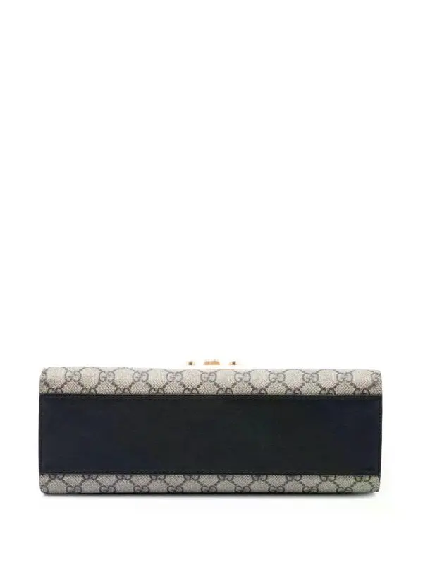 Gucci Gg Supreme Padlock Shoulder Bag - Black