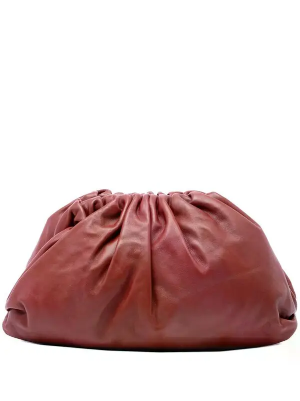 Bottega Veneta 2012-2026 Lambskin The Pouch Clutch Bag - Red