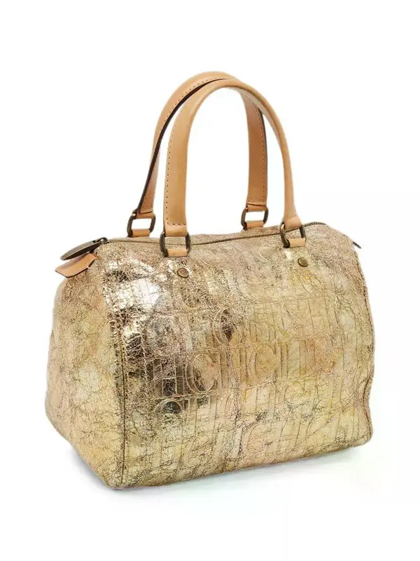 Carolina Herrera Andy Boston Monogram-embossed Handbag