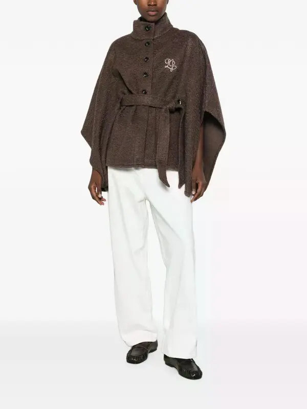 Liu Jo Belted Logo-embellished Cape