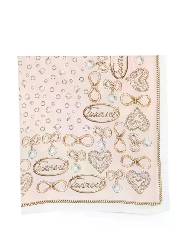TWINSET Jewellery-print Scarf - Pink