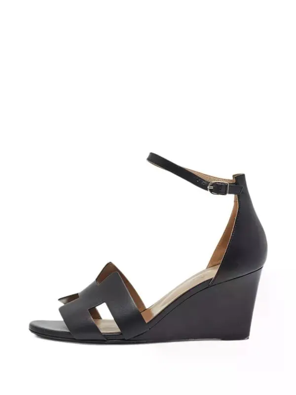 Hermès Legend H Cut-out Wedge Sandals
