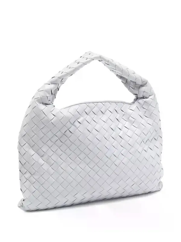 Bottega Veneta Small Hop Intrecciato Leather Tote Bag - Grey