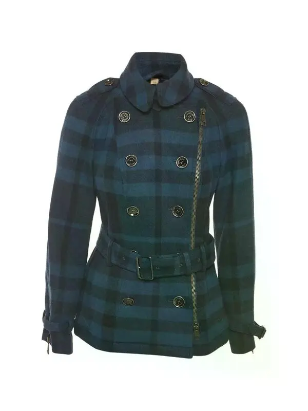 Burberry Plaid Belted Jacket