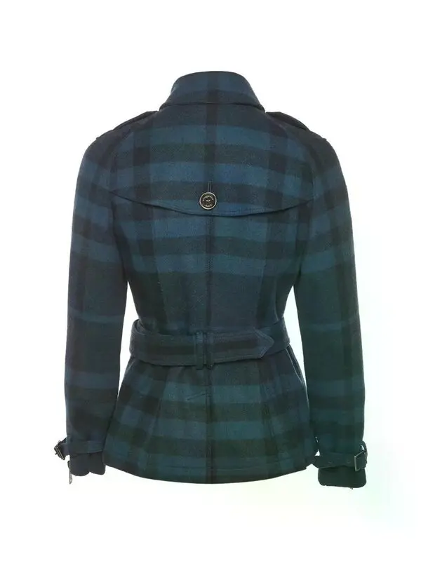 Burberry Plaid Belted Jacket