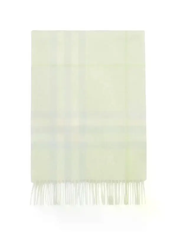 Burberry Check Cashmere Scarf - Green