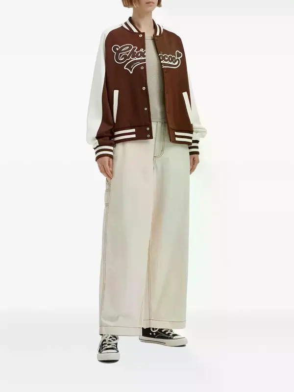 CHOCOOLATE Logo-embroidered Colour-block Bomber Jacket