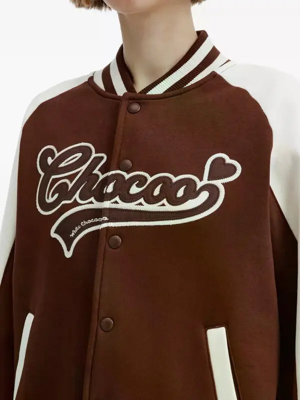 CHOCOOLATE Logo-embroidered Colour-block Bomber Jacket