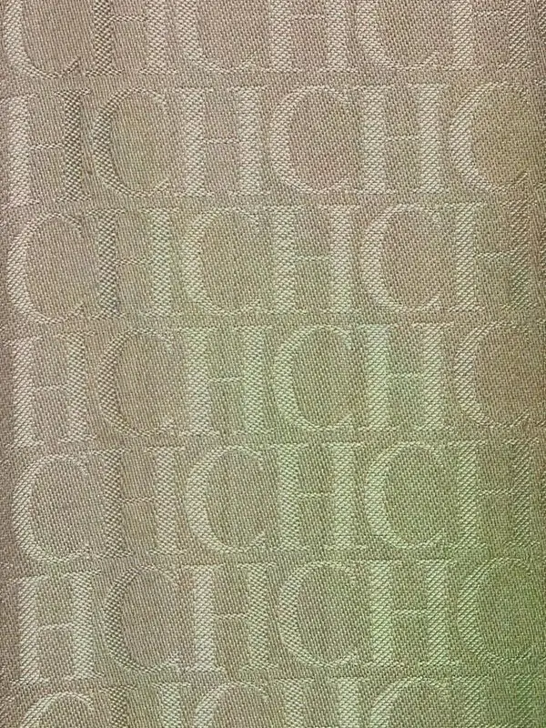 Carolina Herrera Monogram Frayed Shawl