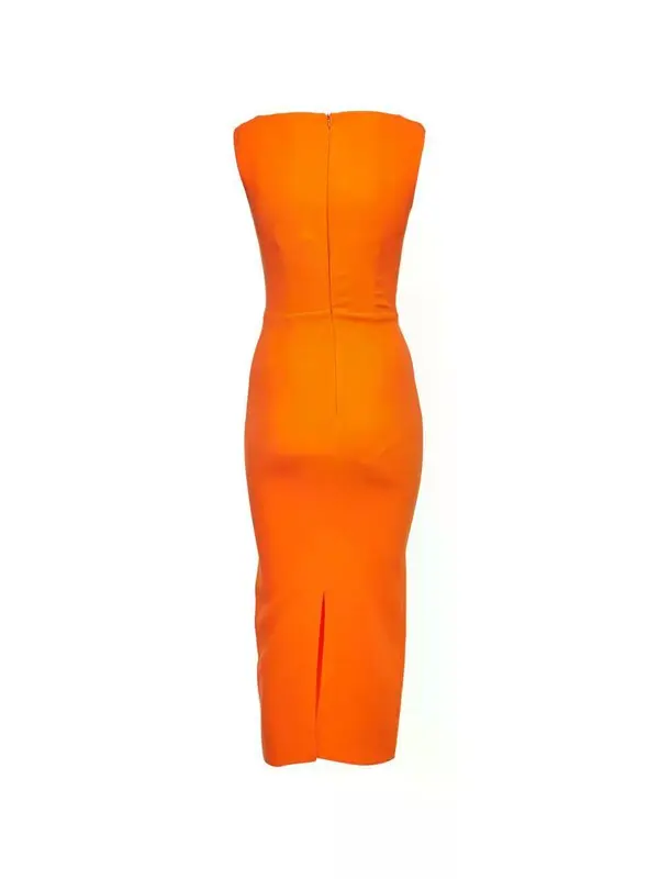 Alex Perry Crepe Midi Dress With Sweetheart Neckline