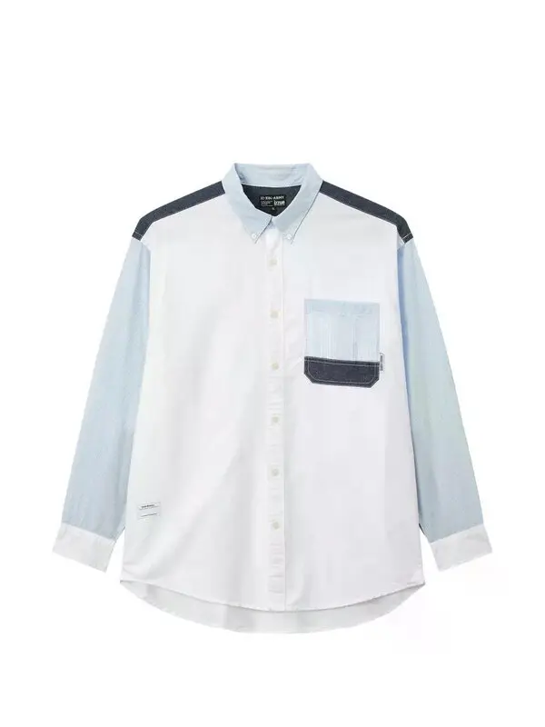 Izzue Panelled Pinstriped Shirt