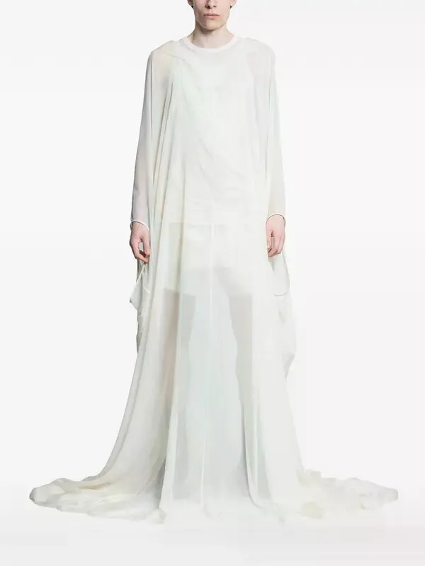 Rick Owens Hollywood Kaftan In Silk Chiffon