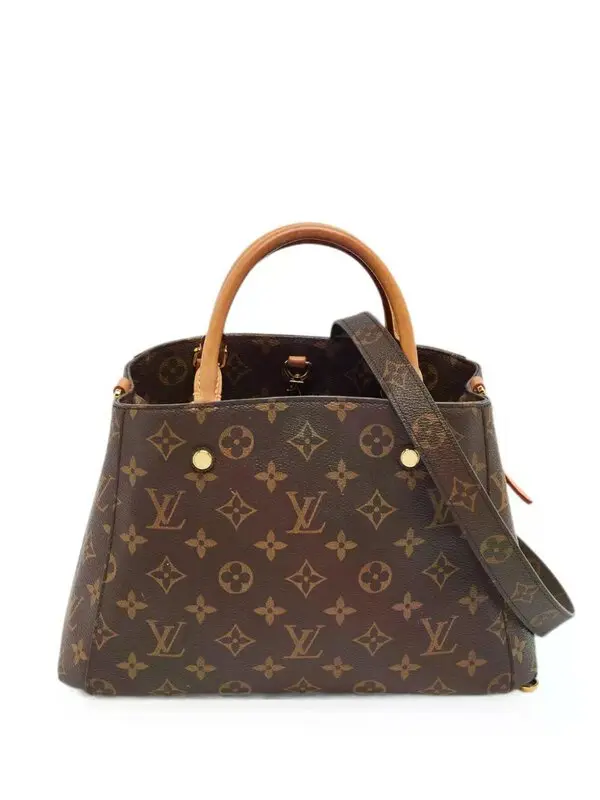 LOUIS VUITTON Bb Montaigne Monogram Tote Bag - Brown
