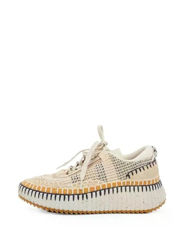 Chloé Nama Lace-up Sneakers - Neutrals