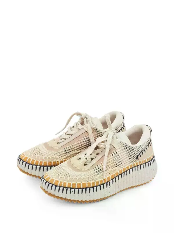 Chloé Nama Lace-up Sneakers - Neutrals