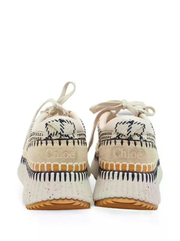 Chloé Nama Lace-up Sneakers - Neutrals