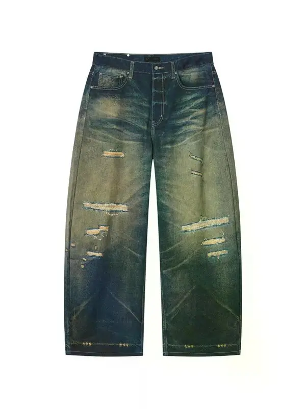 FIVE CM Distressed Whiskered Jeans