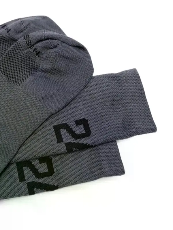 REPRESENT Logo Intarsia Mesh-panel Socks - Grey