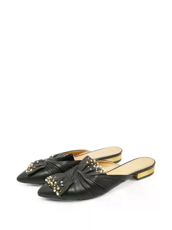 CHARLOTTE OLYMPIA Spike-embellished Knotted Mules