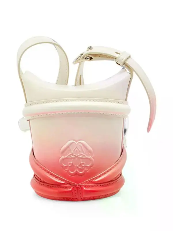 Alexander McQueen Small The Curve Ombré Bucket Bag - Red