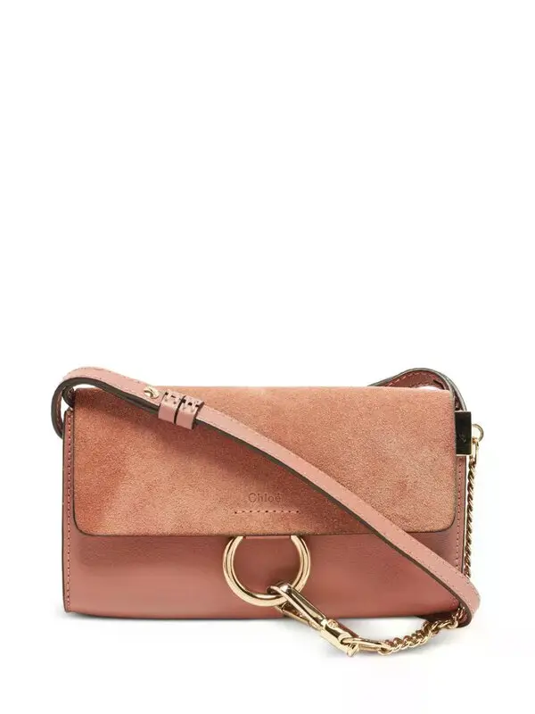 Chloé Faye Ring-detail Crossbody Bag - Pink