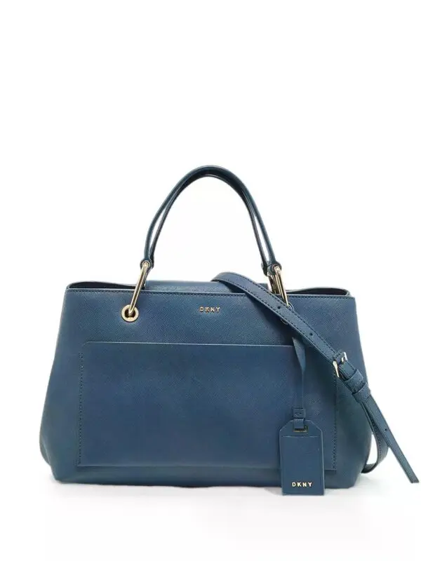 Dkny Julius Leather Tote Bag - Blue