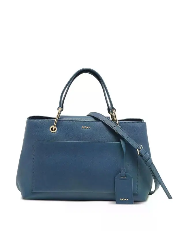 Dkny Julius Leather Tote Bag - Blue