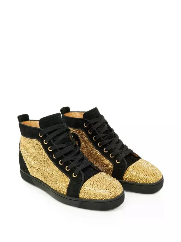 CHRISTIAN LOUBOUTIN Louis Crystal-embellished High-top Sneakers