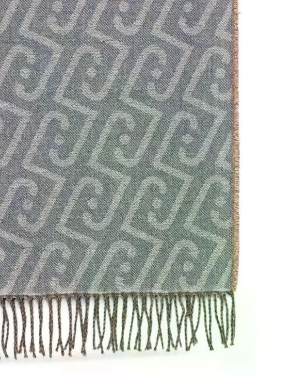 Liu Jo Monogram-pattern Fringed Scarf