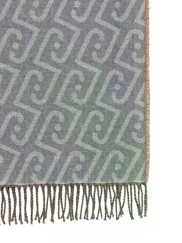 Liu Jo Monogram-pattern Fringed Scarf