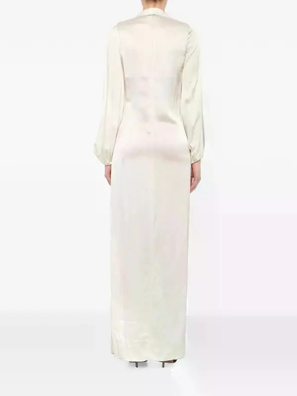 LANVIN Satin Notched-lapel Dress
