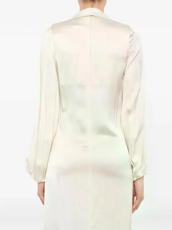 LANVIN Satin Notched-lapel Dress