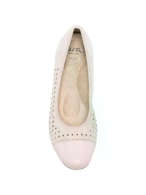 ARA Perforated Cap-toe Pumps - Pink