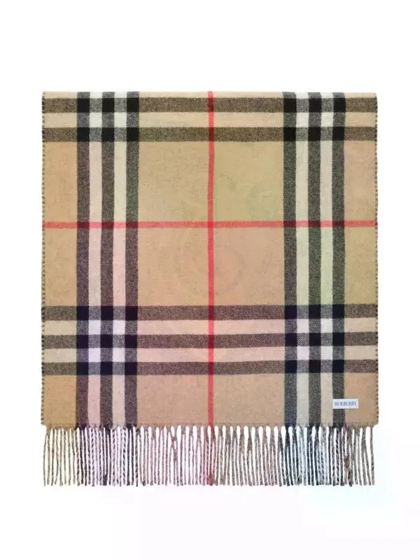 Burberry Reversible Etched Knight Cashmere Scarf